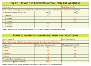 Teach Self-Management (Self-Monitoring) - Delaware MTSS TA Center